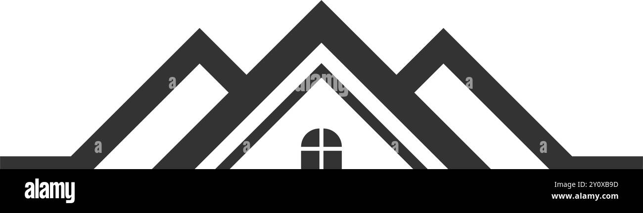 Residential roof icon logo design template Stock Vector Image & Art - Alamy