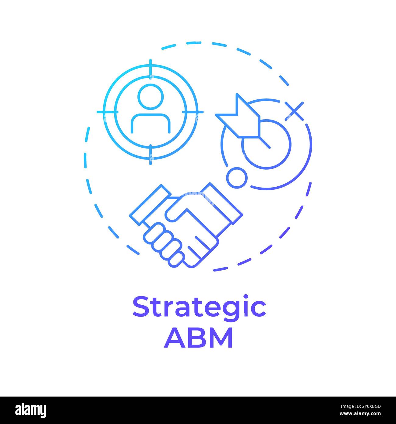 Strategic ABM blue gradient concept icon Stock Vector Image & Art - Alamy