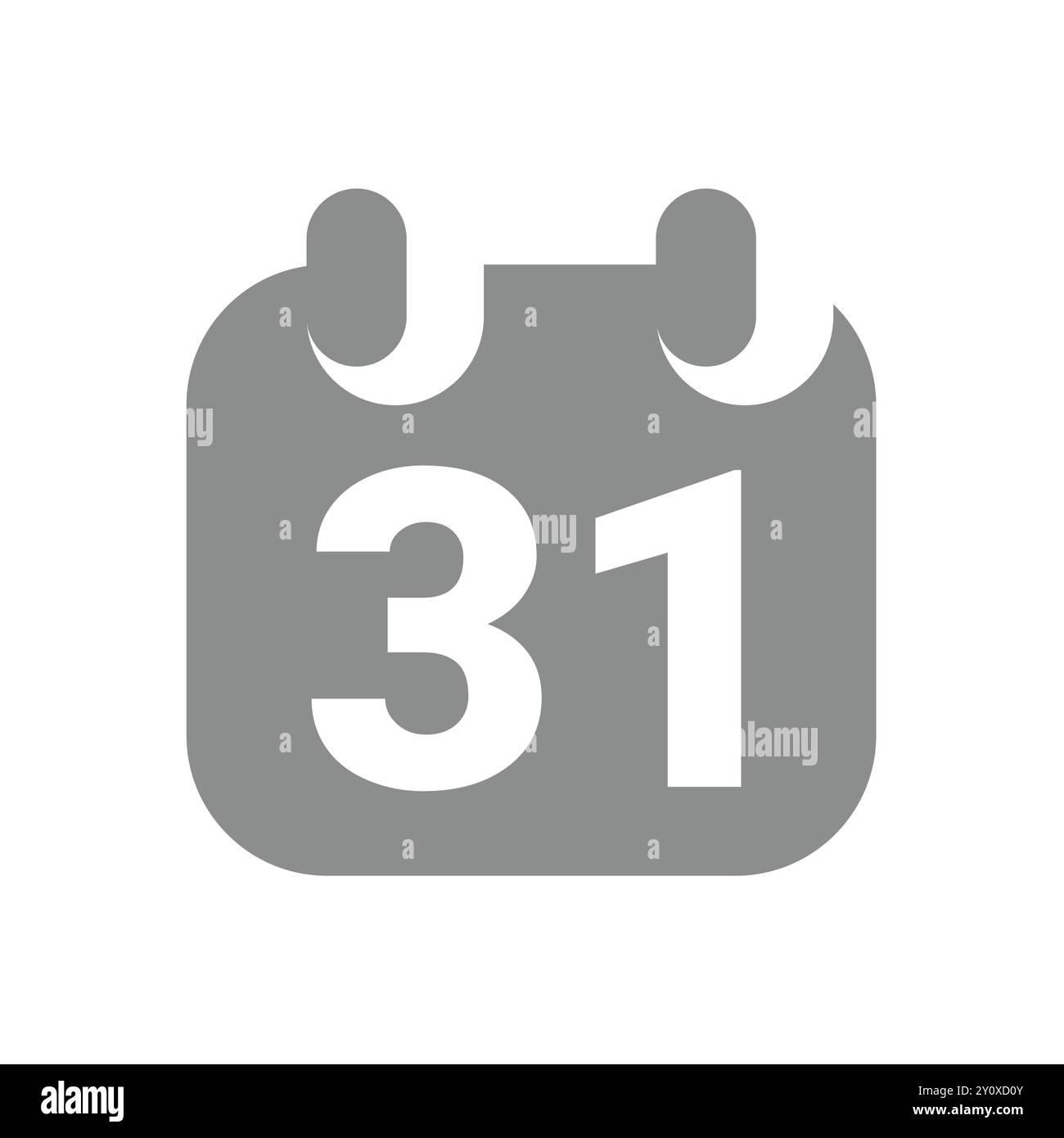 31st calendar date vector icon. Simple calendar page symbol Stock ...