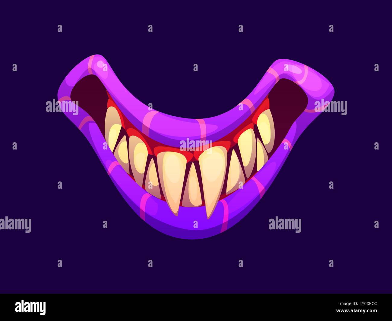 Halloween monster mouth with drool jaws and saliva tongue. Cartoon ...