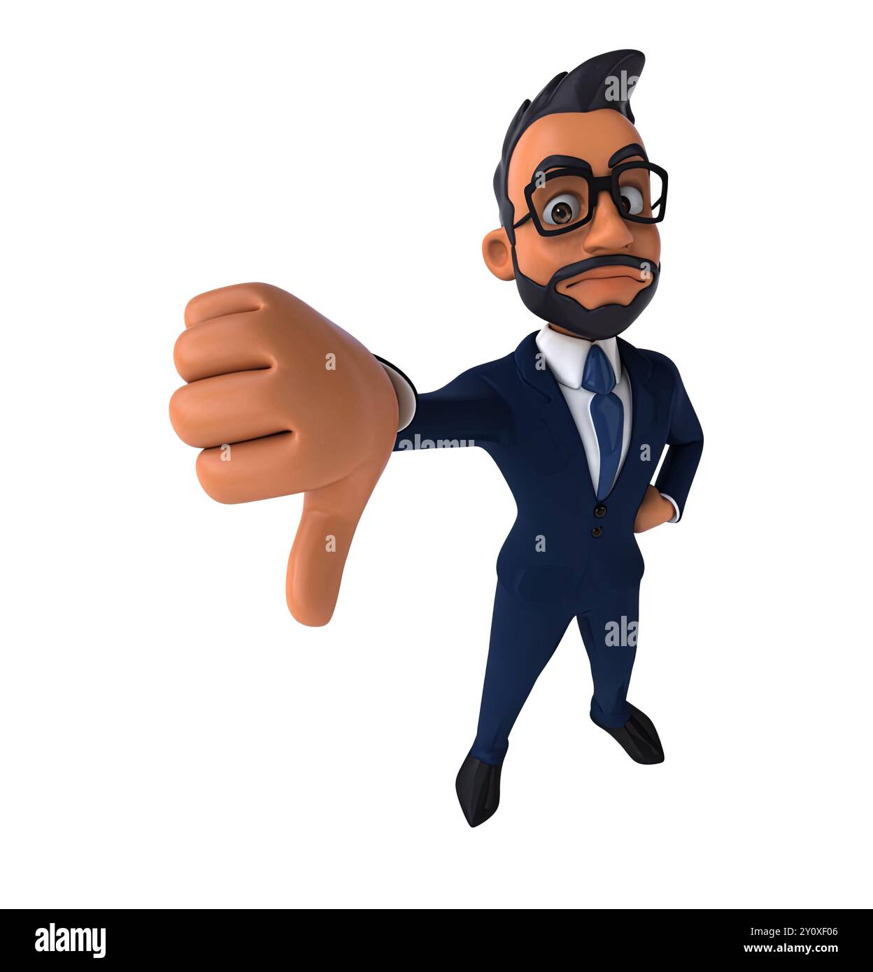Fun 3D cartoon illustration of an indian businessman with alpha Stock ...