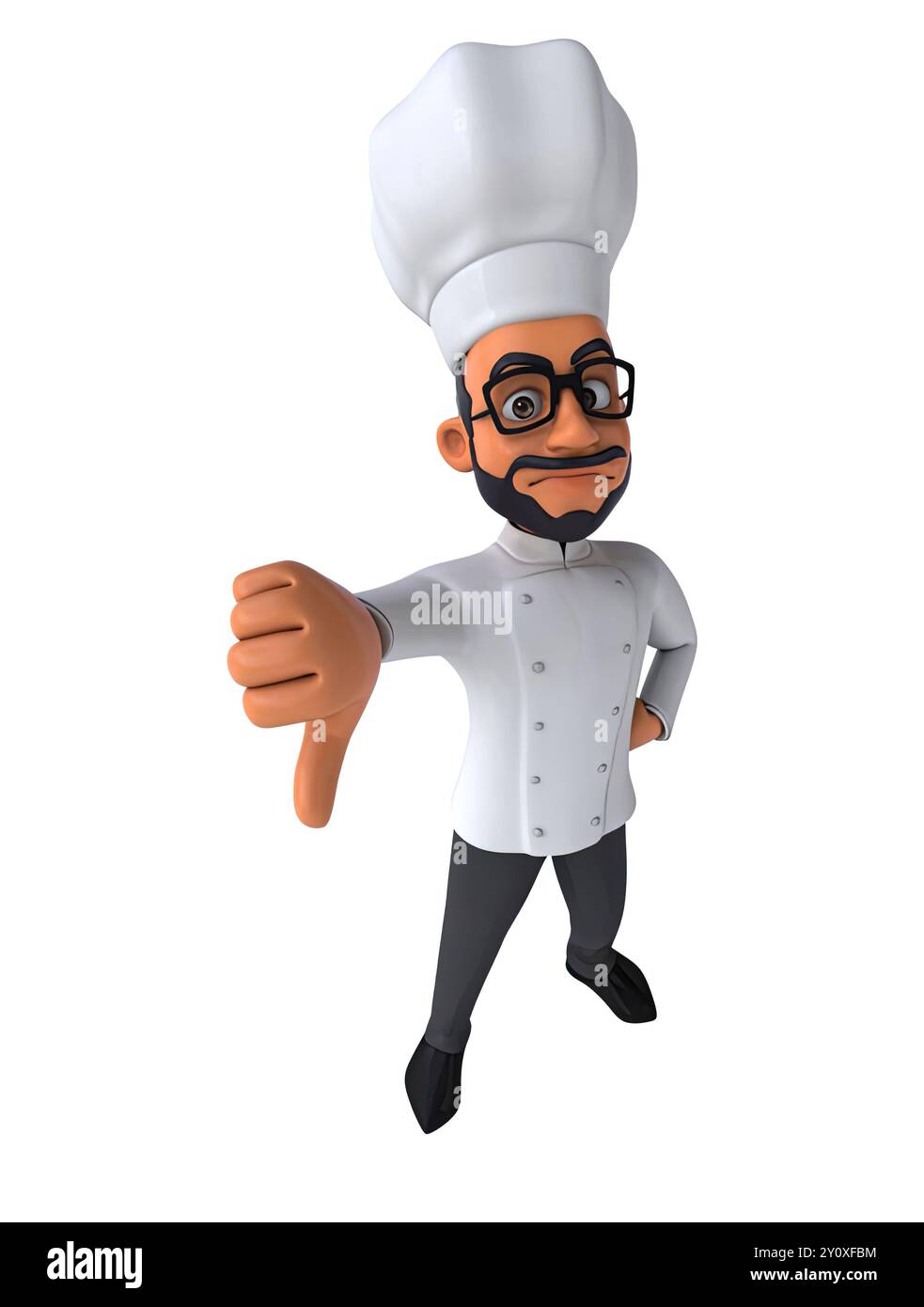 Fun 3D cartoon illustration of an indian chef with alpha Stock Photo ...