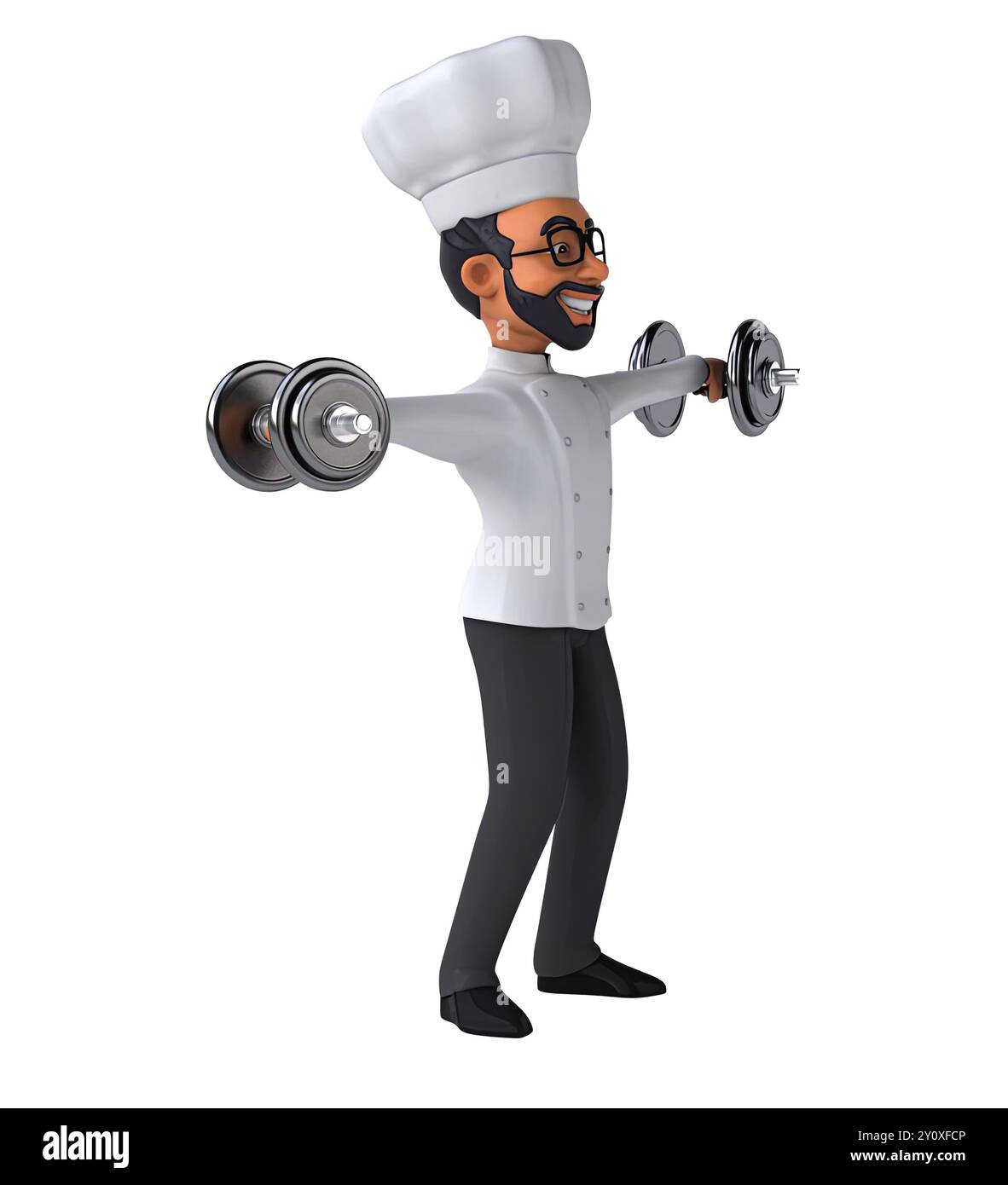 Fun 3D cartoon indian chef with alpha Stock Photo - Alamy