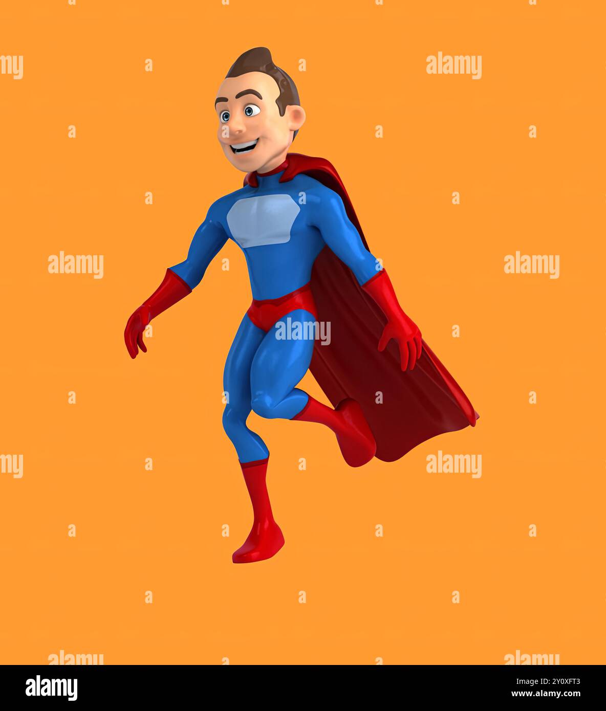 Fun 3D cartoon superhero dancing Stock Photo - Alamy