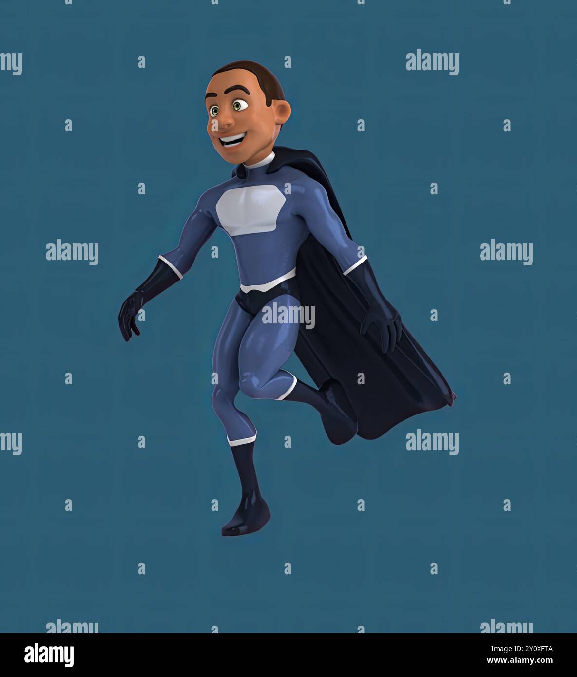 Fun 3D cartoon superhero dancing Stock Photo - Alamy