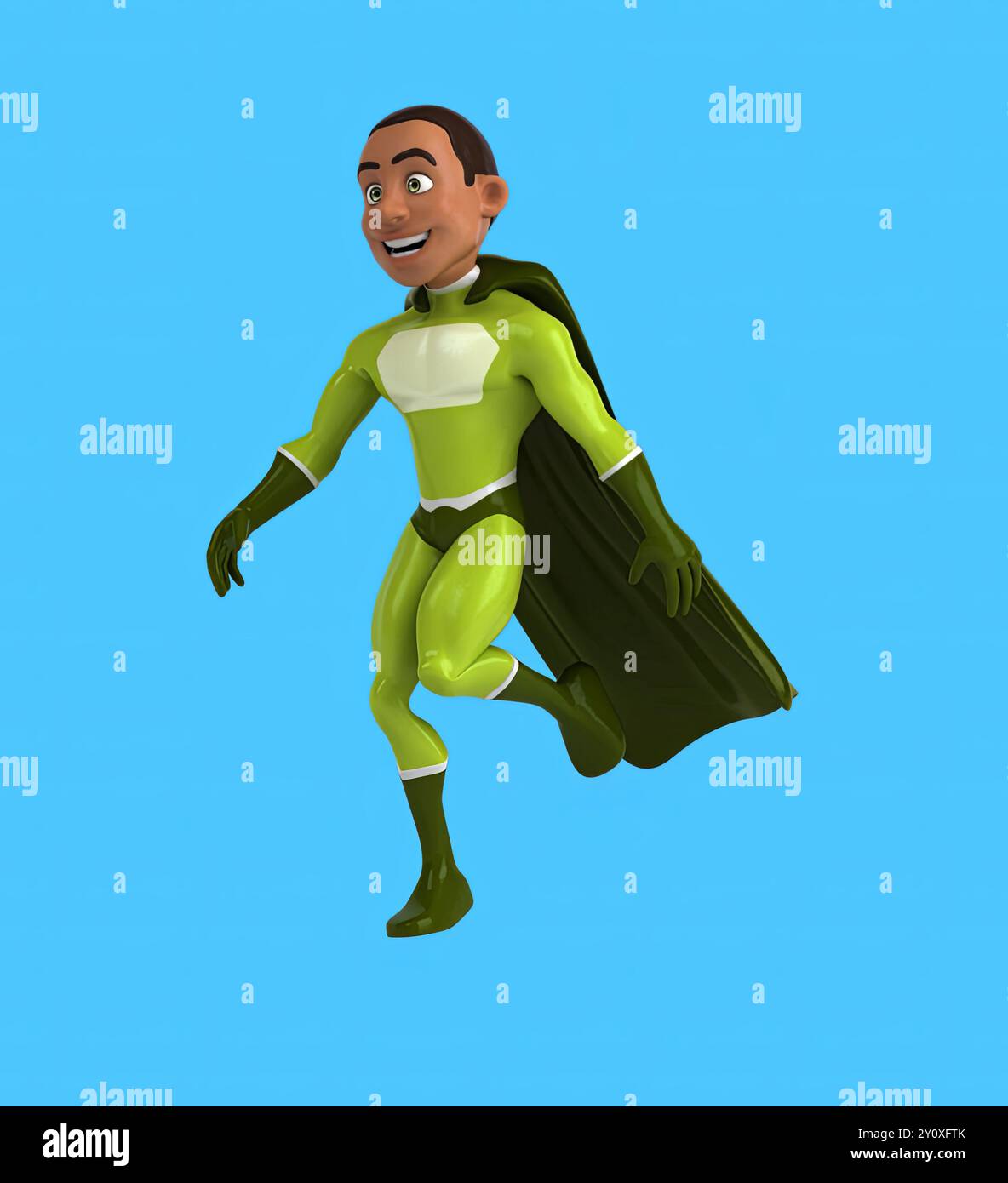 Fun 3D cartoon superhero dancing Stock Photo - Alamy