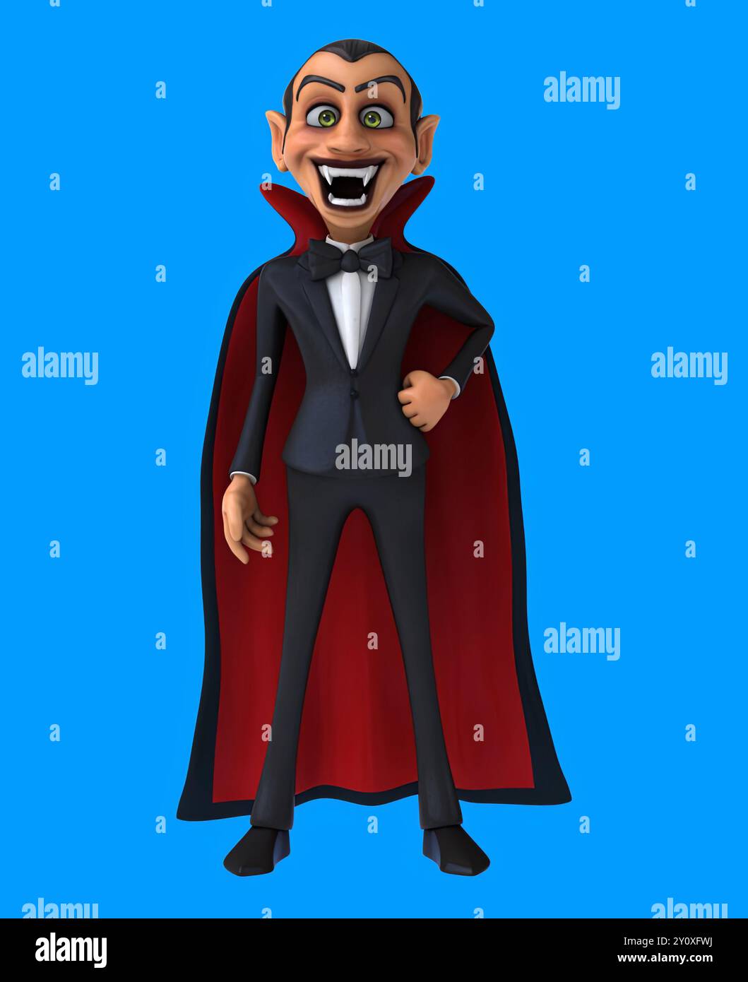 Fun 3D cartoon vampire saying hi Stock Photo - Alamy