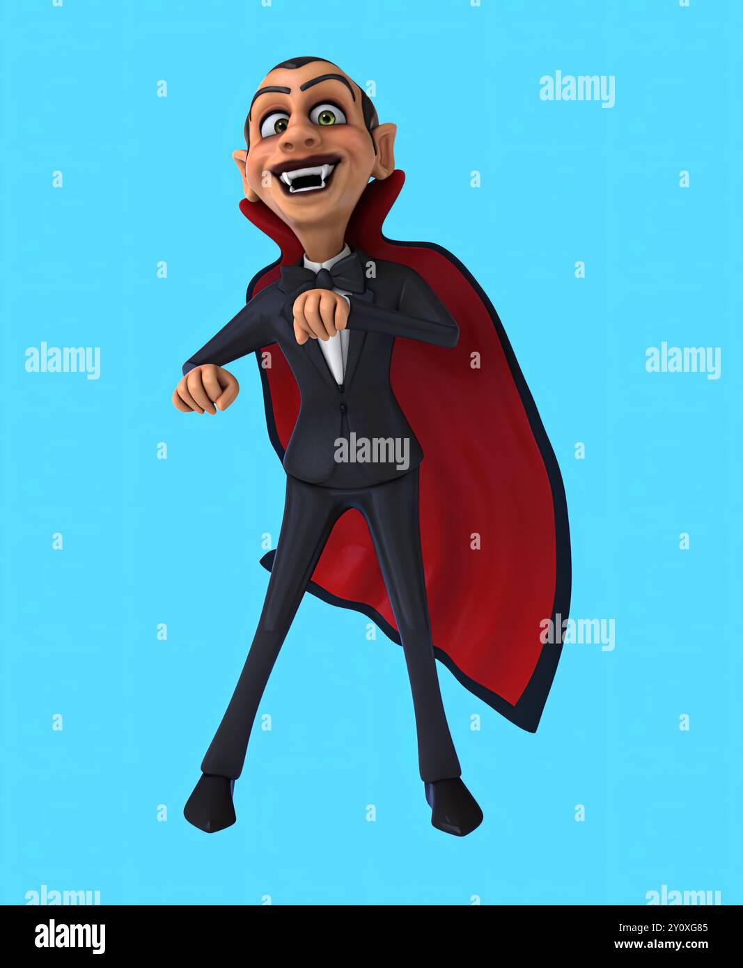 Fun 3D cartoon vampire dancing Stock Photo - Alamy