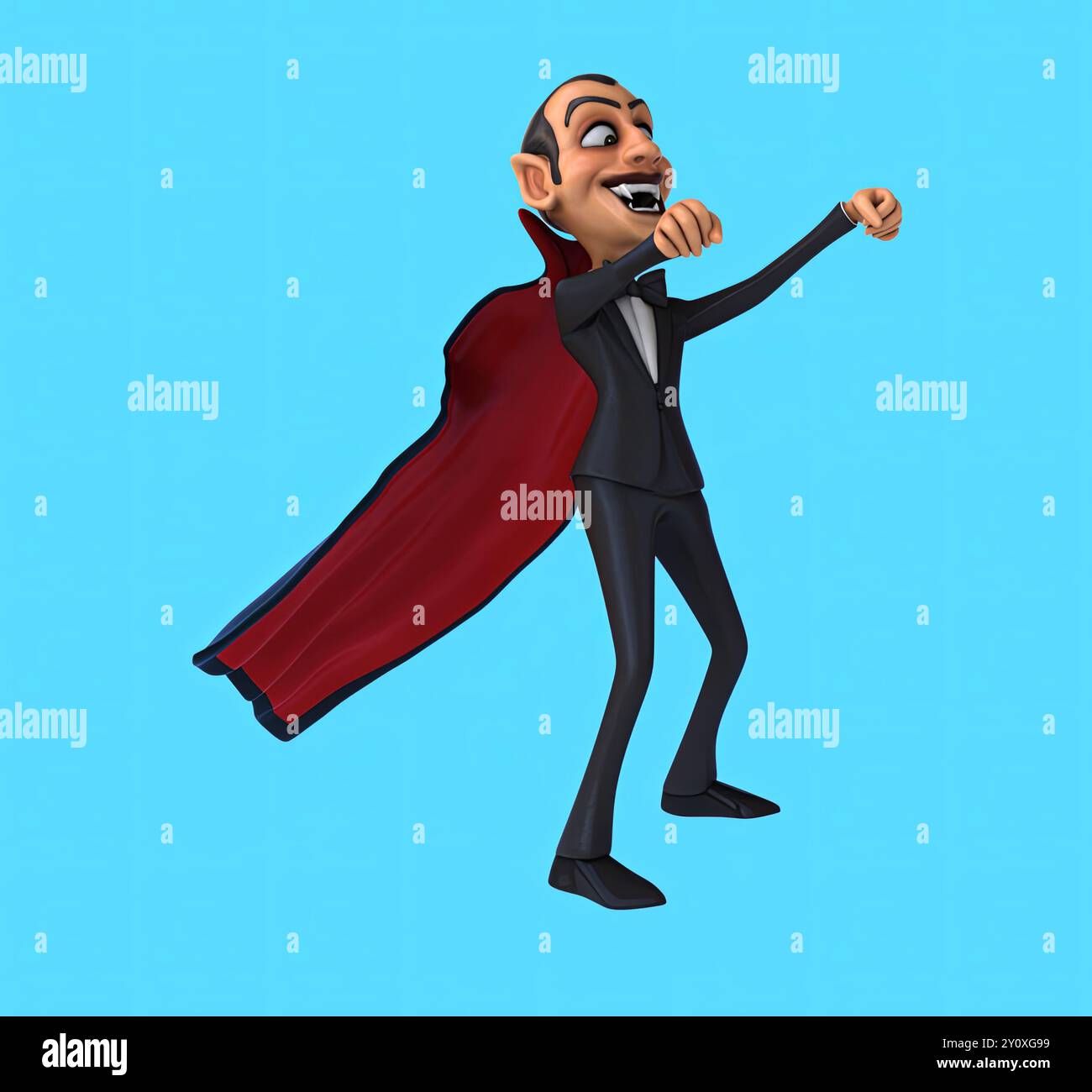 Fun 3D cartoon vampire dancing Stock Photo - Alamy