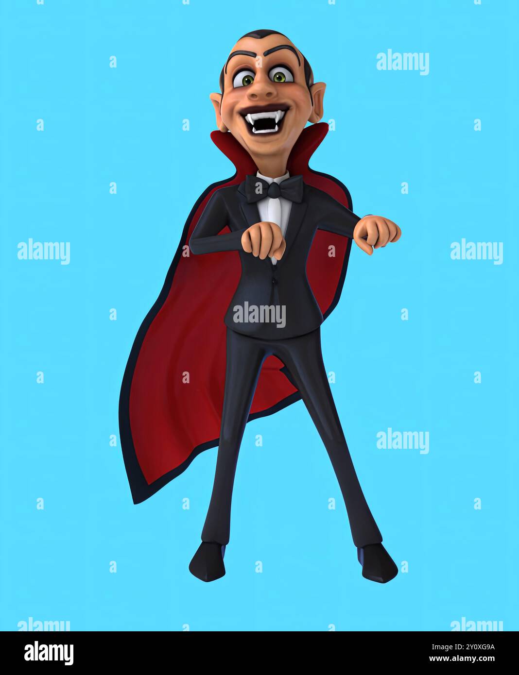 Fun 3D cartoon vampire dancing Stock Photo - Alamy