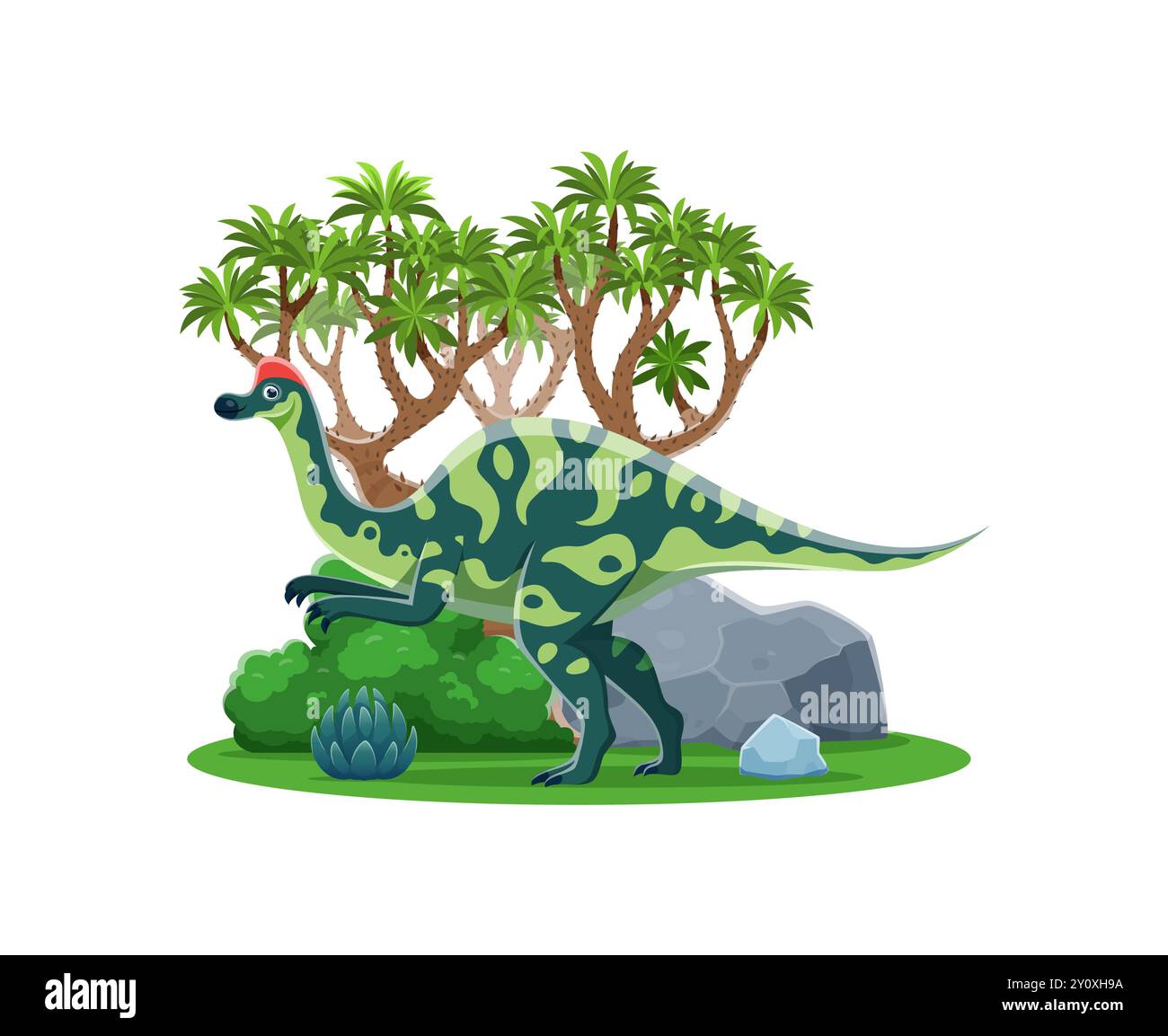 Cartoon dinosaur lizard Hypacrosaurus for prehistoric dino collection ...