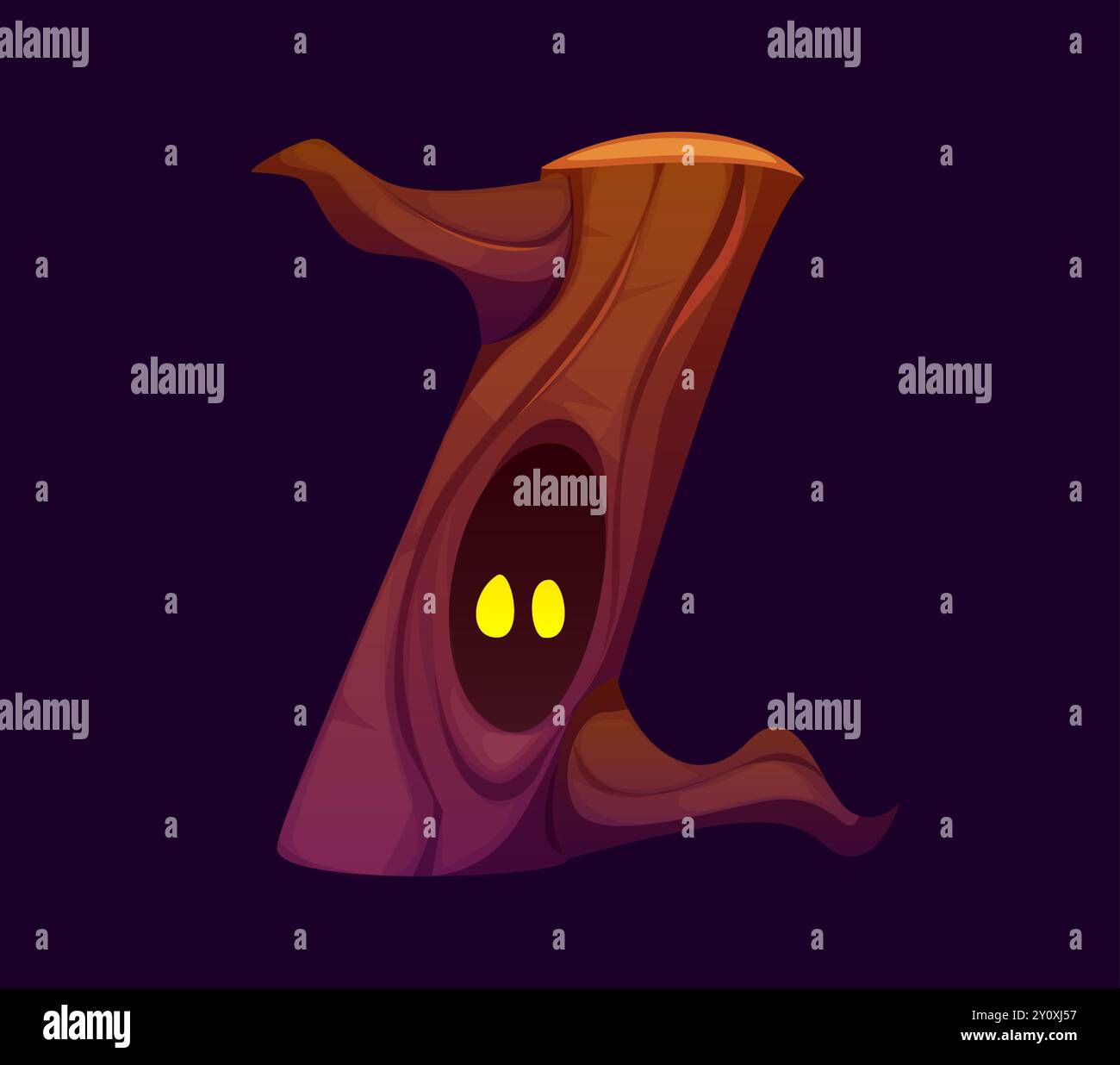 Letter Z Halloween font, cartoon evil type, funny scary typeface ...