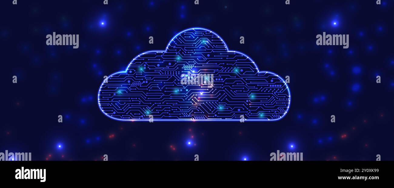 Innovating the future with cloud technology infrastructure Stock Vector ...