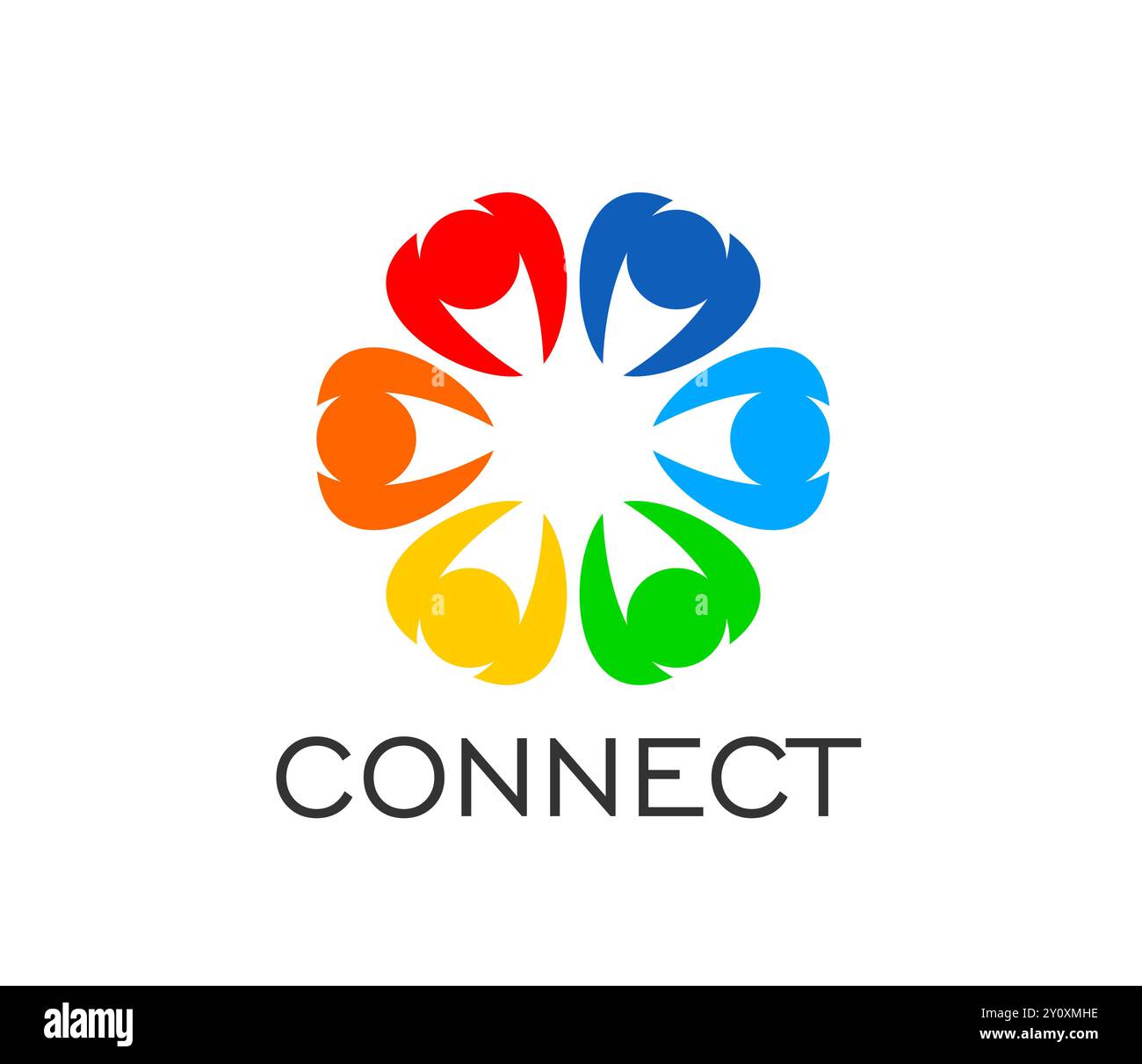 Family connect people together icon, teamwork or union and community ...