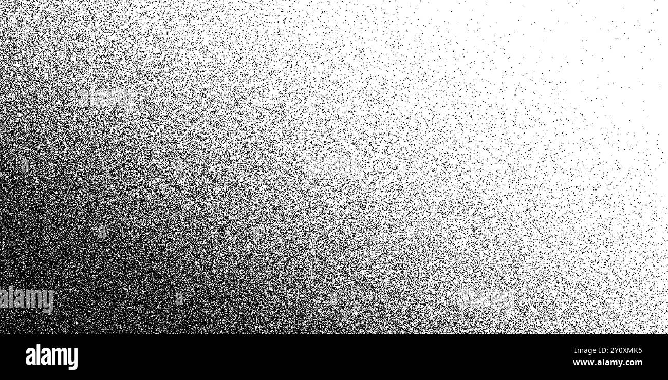 Noise dot grain background. Vector dotwork pattern. Black stipple sand ...