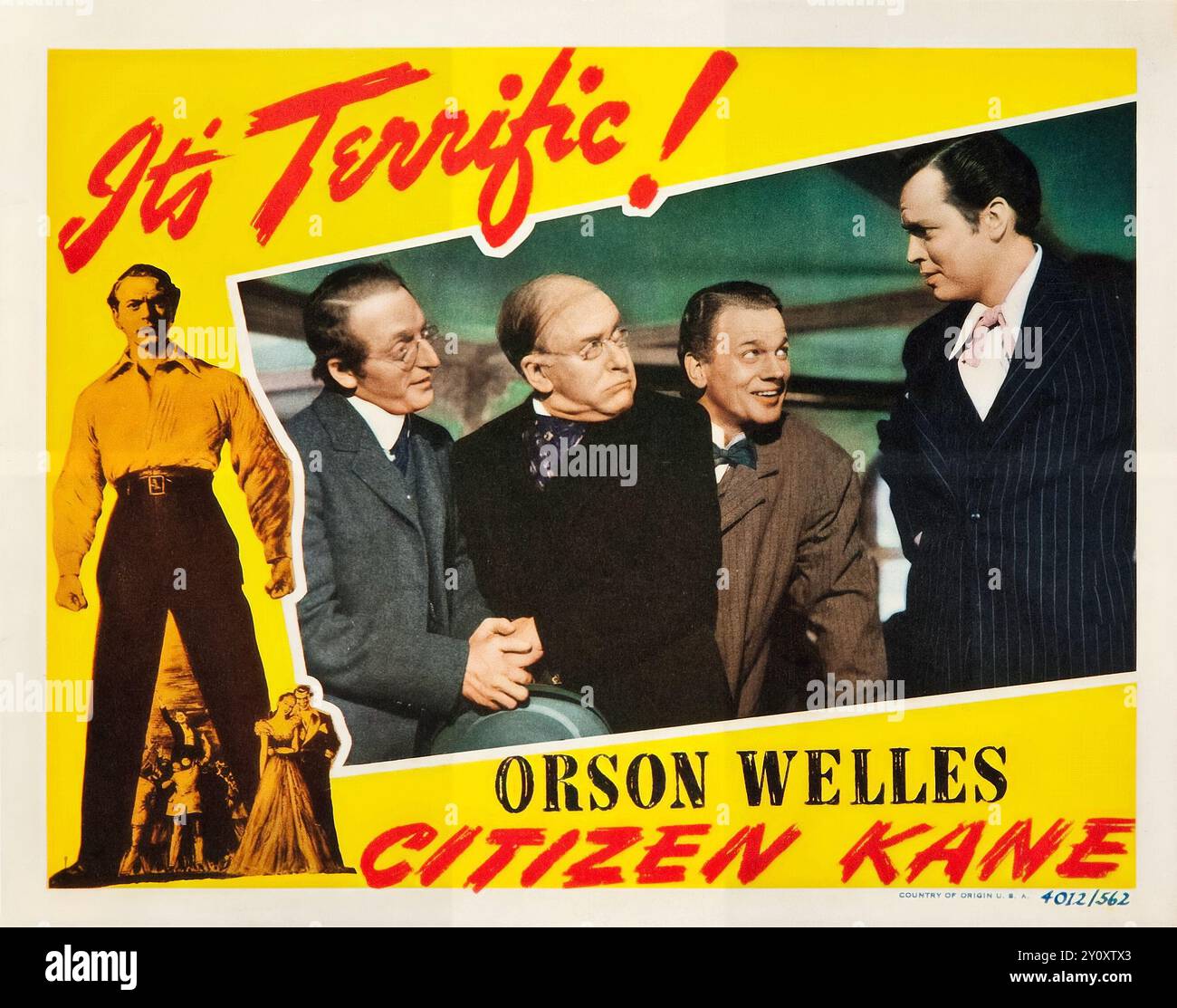 Lobby card for the 1941 film, Citizen Kane "It's terrific". Orson ...