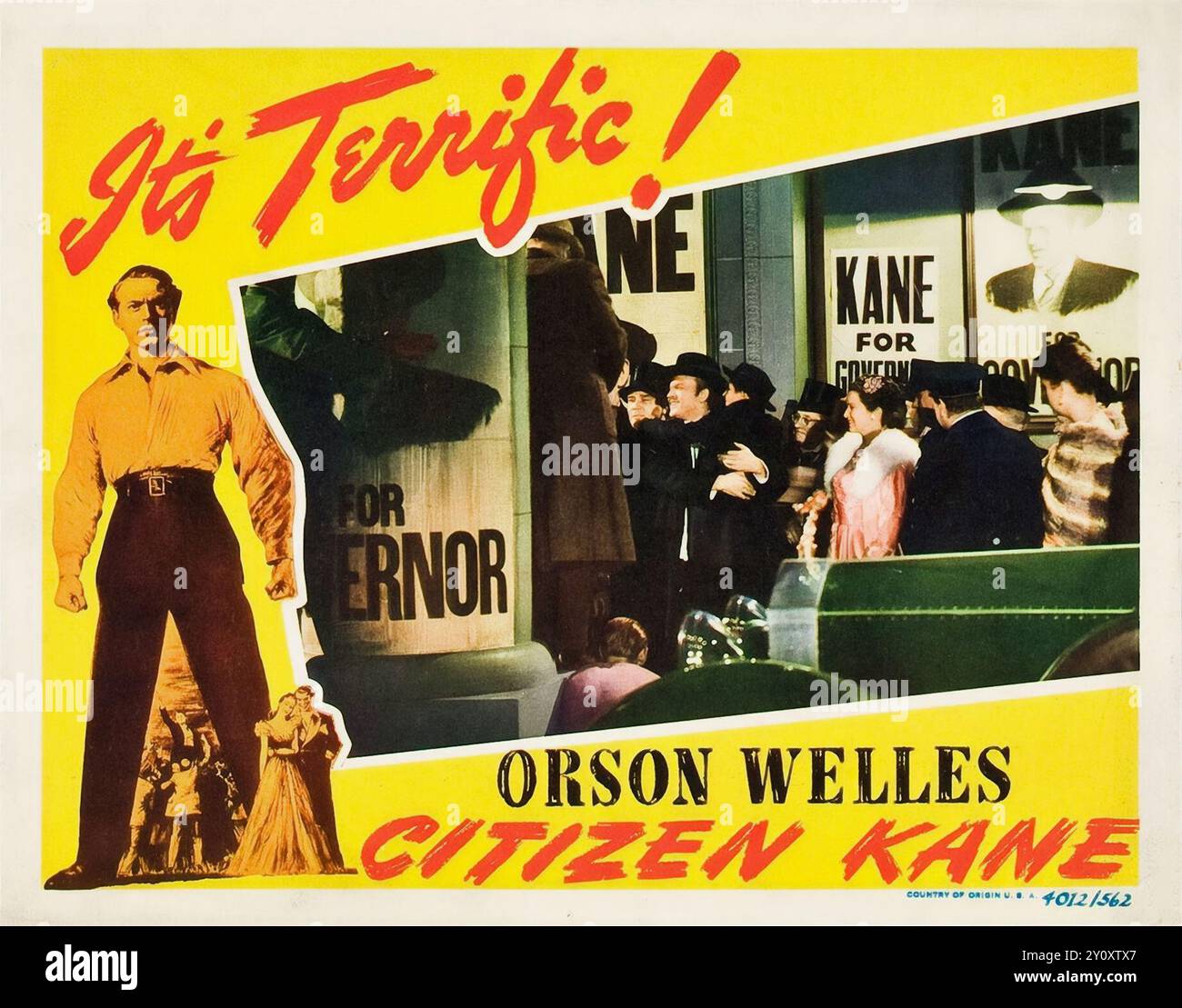 Lobby card for the 1941 film, Citizen Kane feat Orson Welles Stock ...
