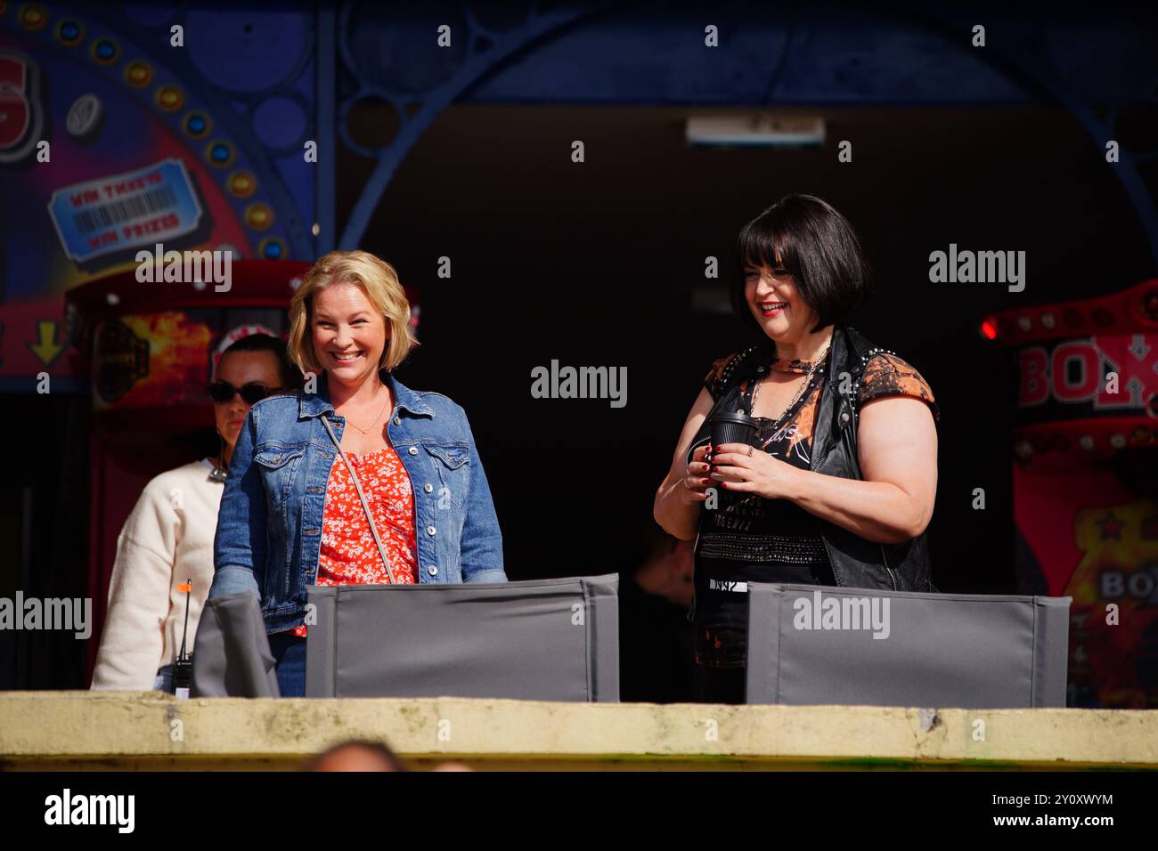 Joanna Page, who plays Stacey Shipman (left) and Ruth Jones, who plays ...