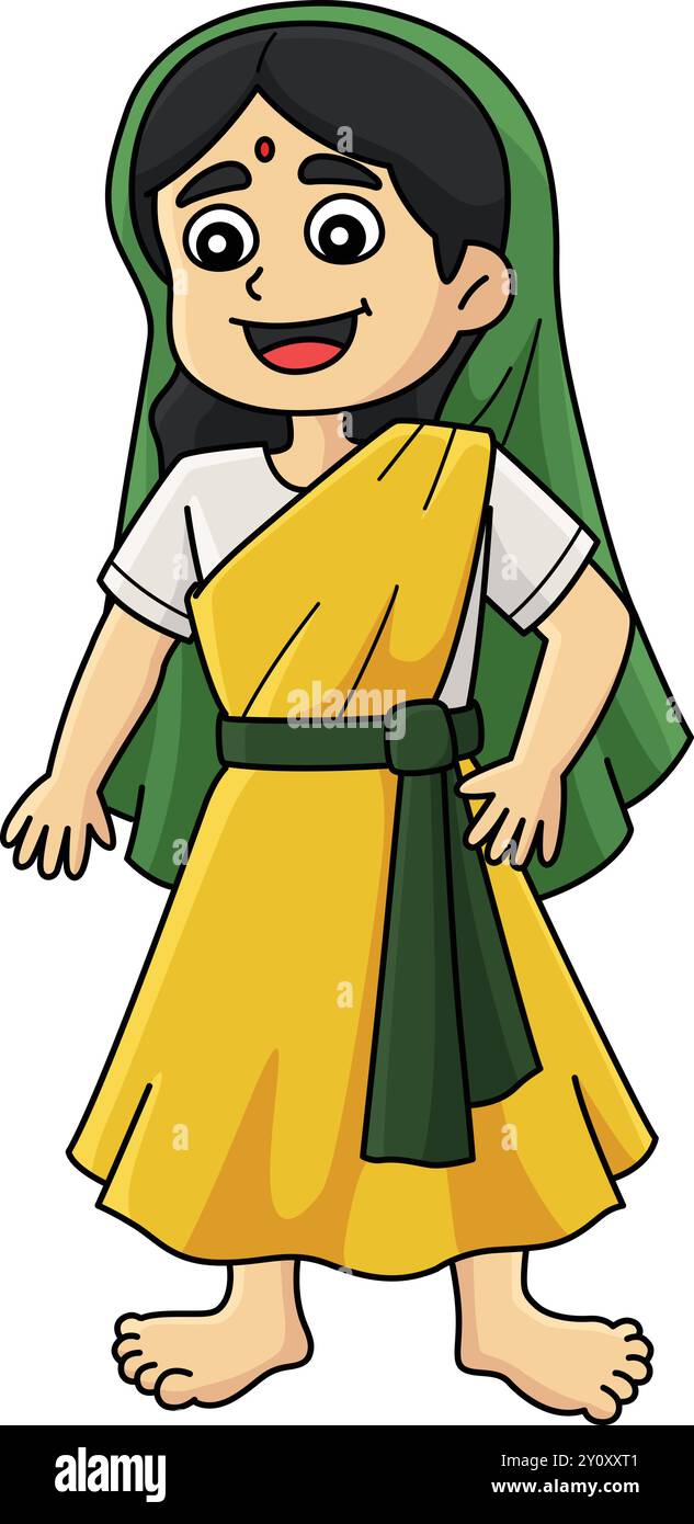 Diwali Sita Cartoon Colored Clipart Illustration Stock Vector Image ...