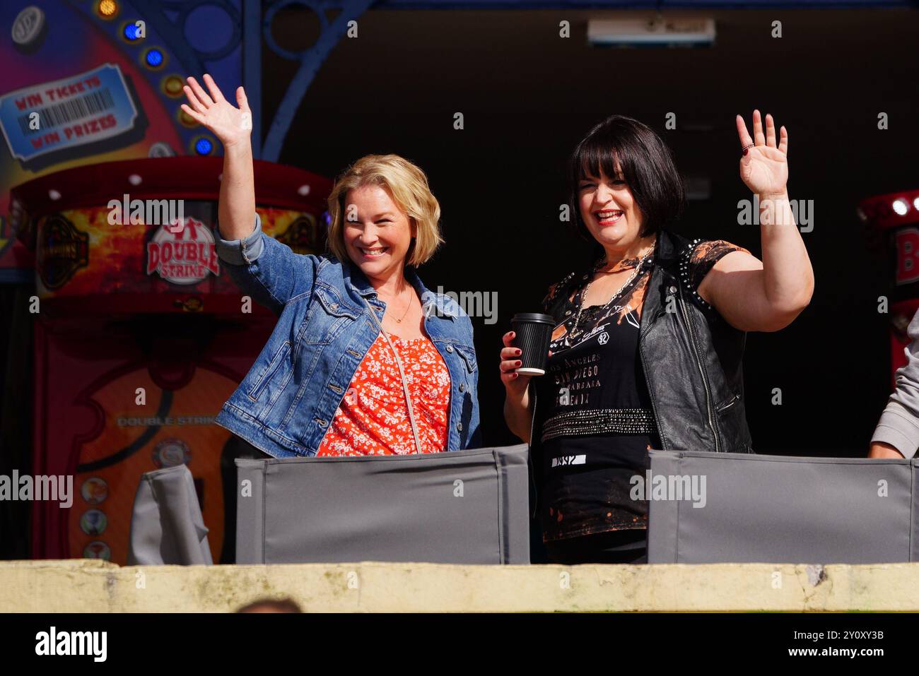 Joanna Page, who plays Stacey Shipman (left) and Ruth Jones, who plays ...
