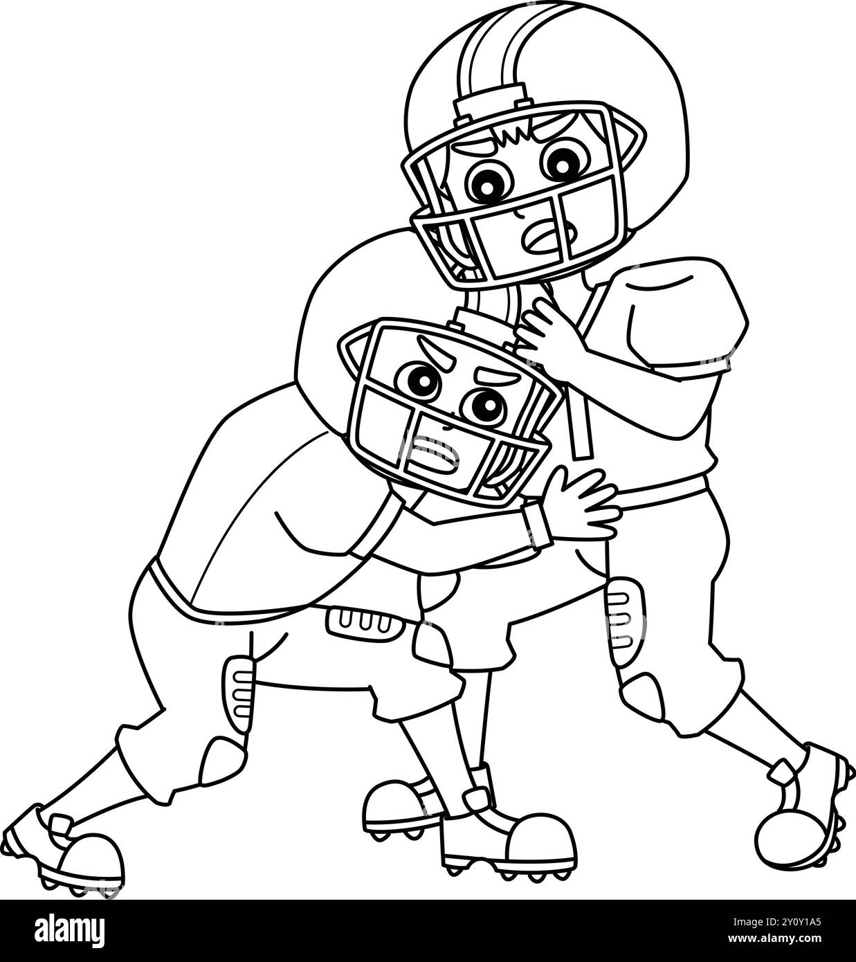 Ball american football players Black and White Stock Photos & Images ...