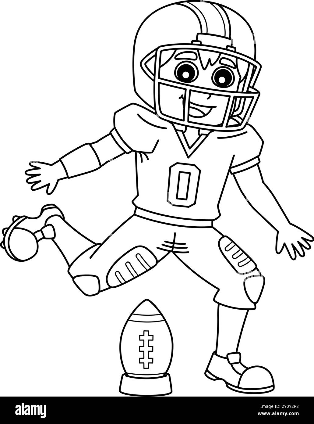 American Football Player Kick Off Isolated Stock Vector Image & Art - Alamy