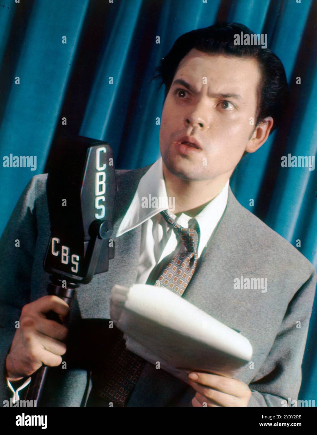 Orson Welles with CBS microphone - by Harry Warnecke and Lee Elkins ...