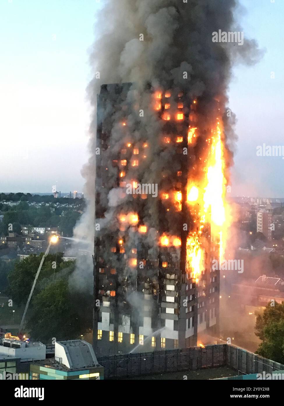 File photo dated 14/07/2017 of fire at Grenfell Tower in west London ...