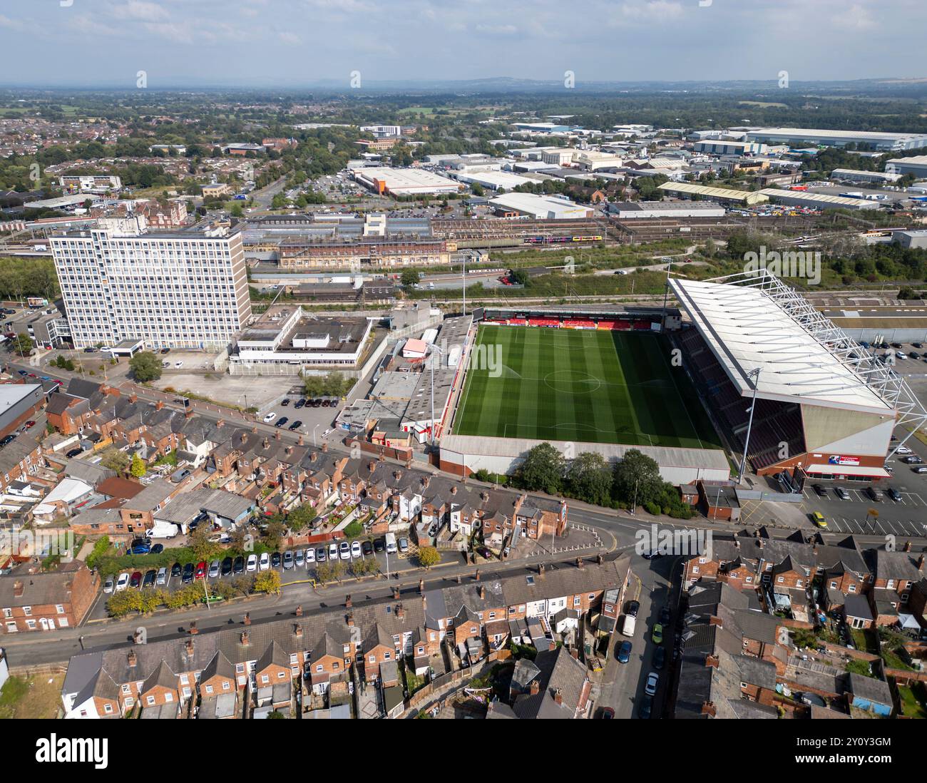 Crewe alexandra stadium aerial hi-res stock photography and images - Alamy
