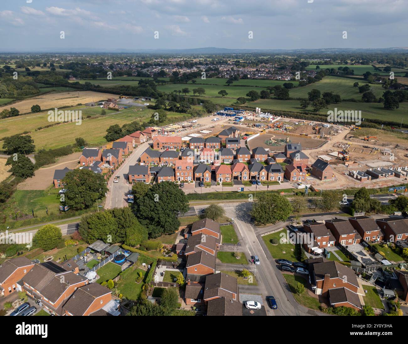 Sydney Place new Build housing development plot, Crewe Green, Cheshire ...