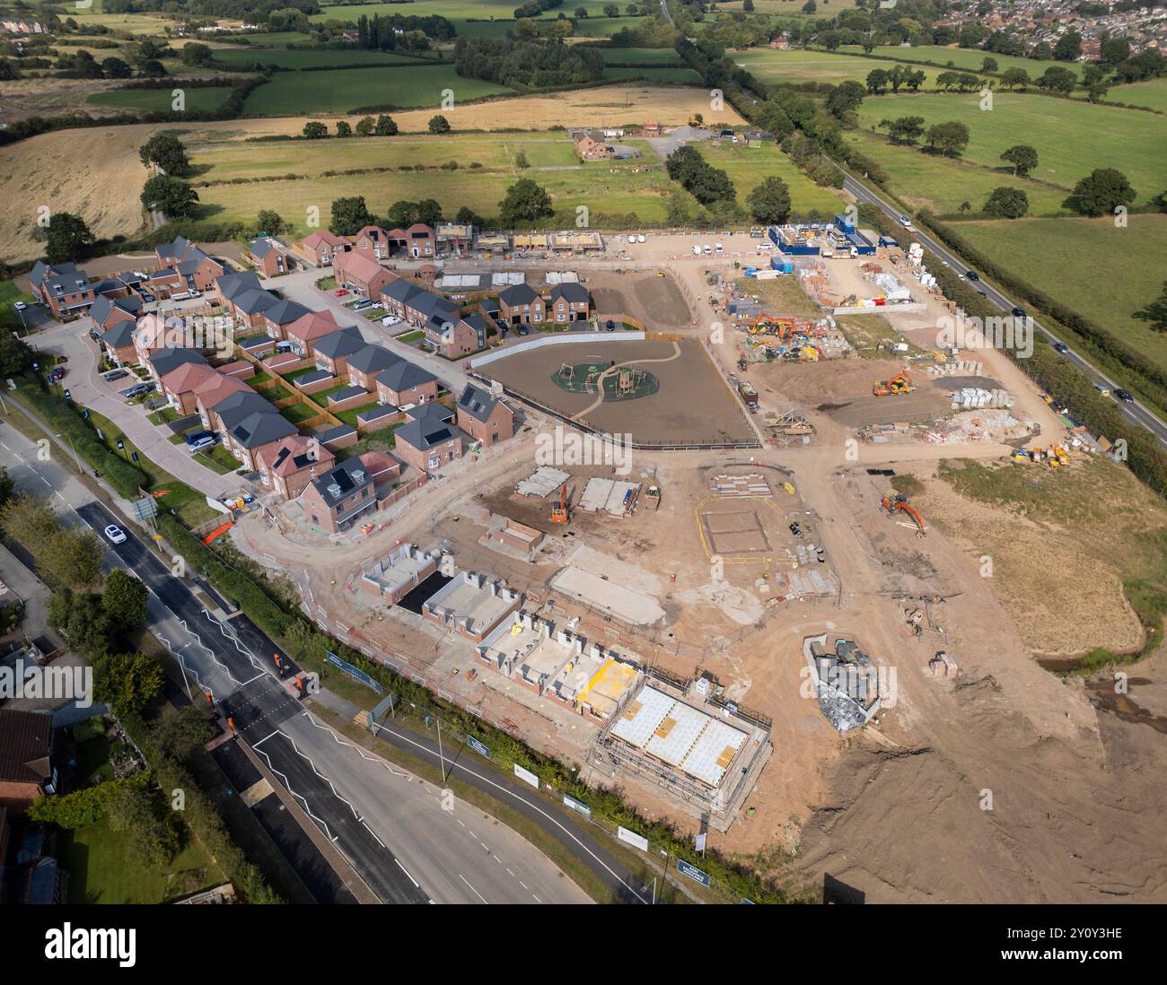 Sydney Place new Build housing development plot, Crewe Green, Cheshire ...