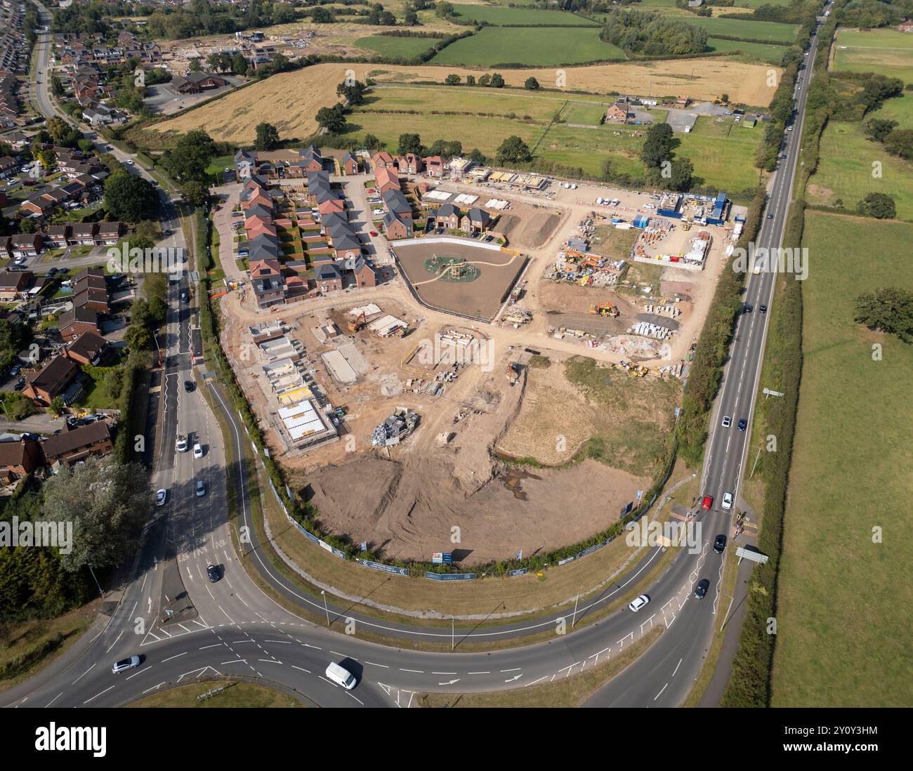 Sydney Place new Build housing development plot, Crewe Green, Cheshire ...