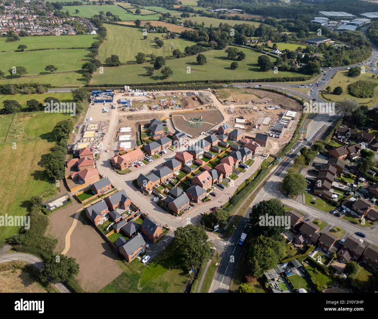 Sydney Place new Build housing development plot, Crewe Green, Cheshire ...