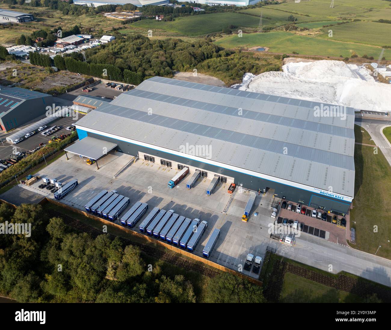 The British salt processing and distribution plant in Middlewich ...