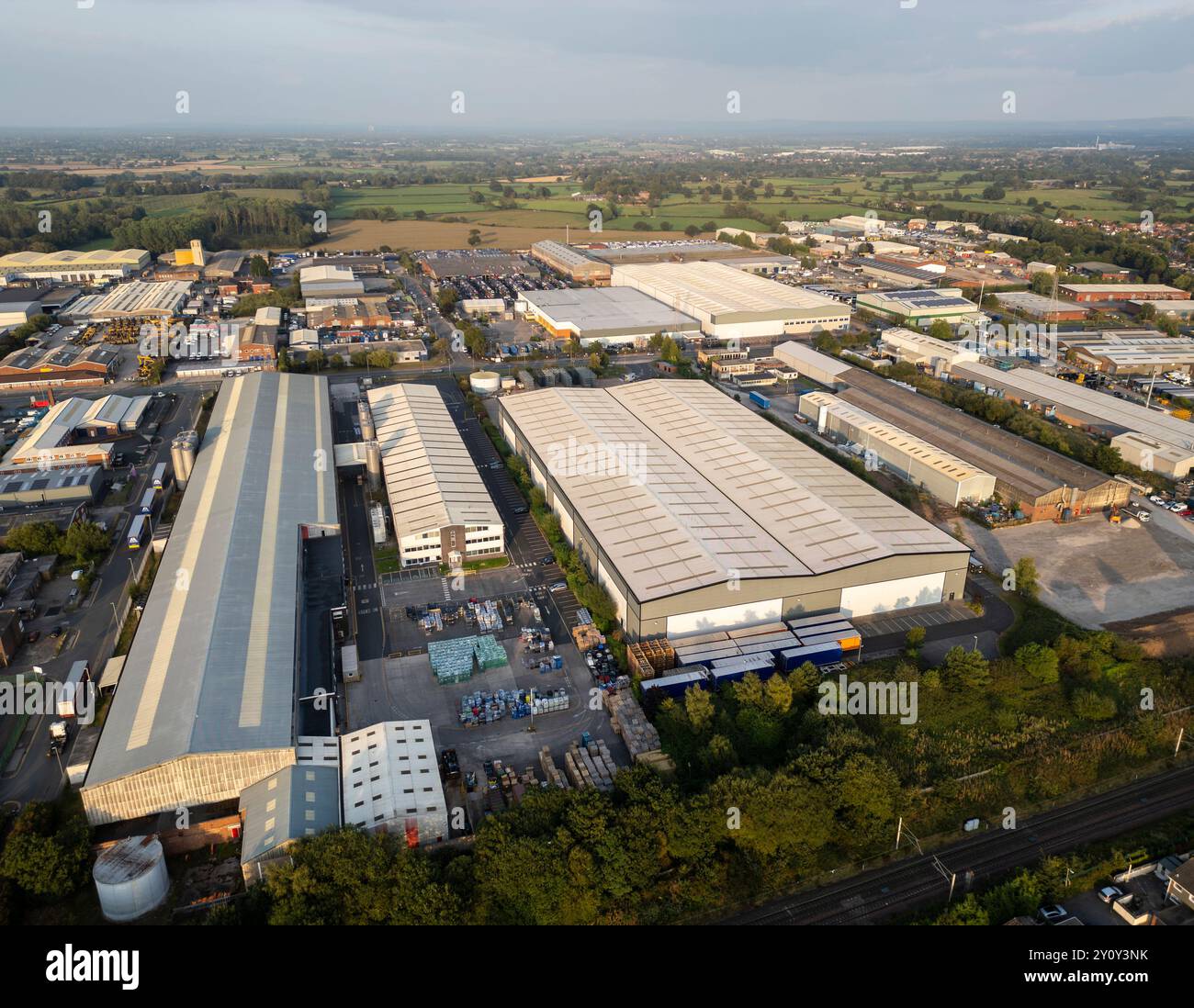 Aerial view business industrial park hi-res stock photography and ...