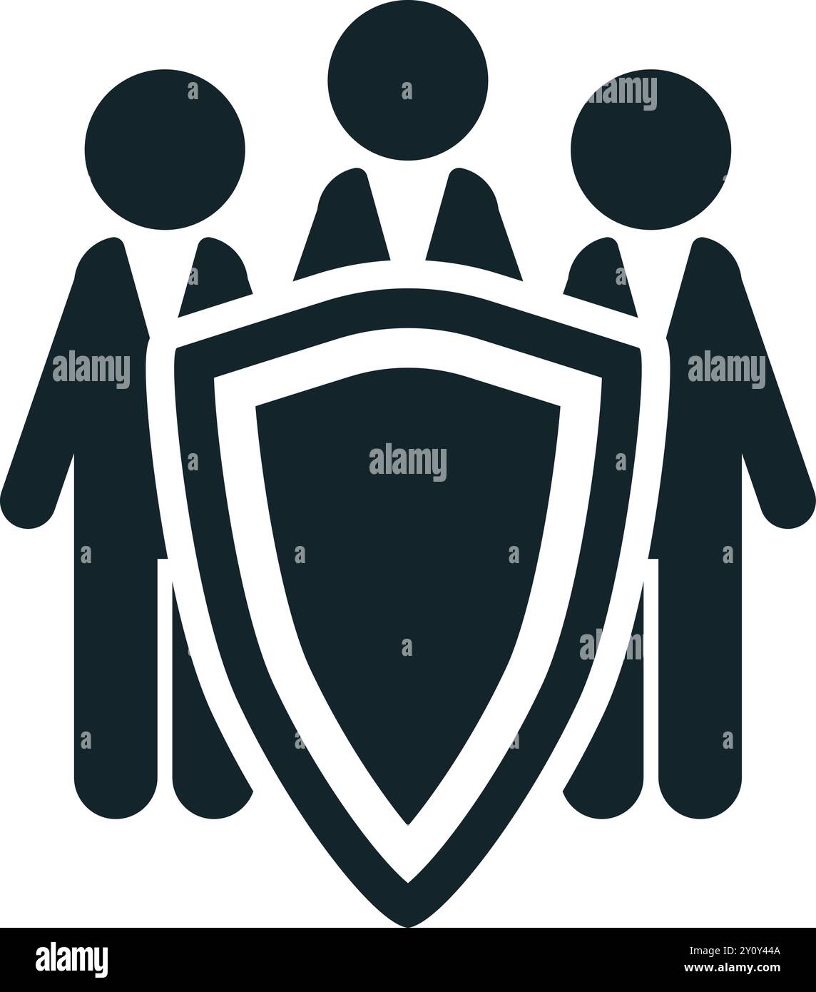 Business people team holding shield protection concept icon Stock ...