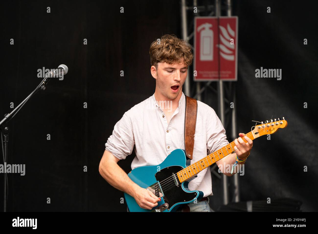 SLATE, CONCERT, 2024: Guitarist Elis Penri from the Welsh band Slate ...