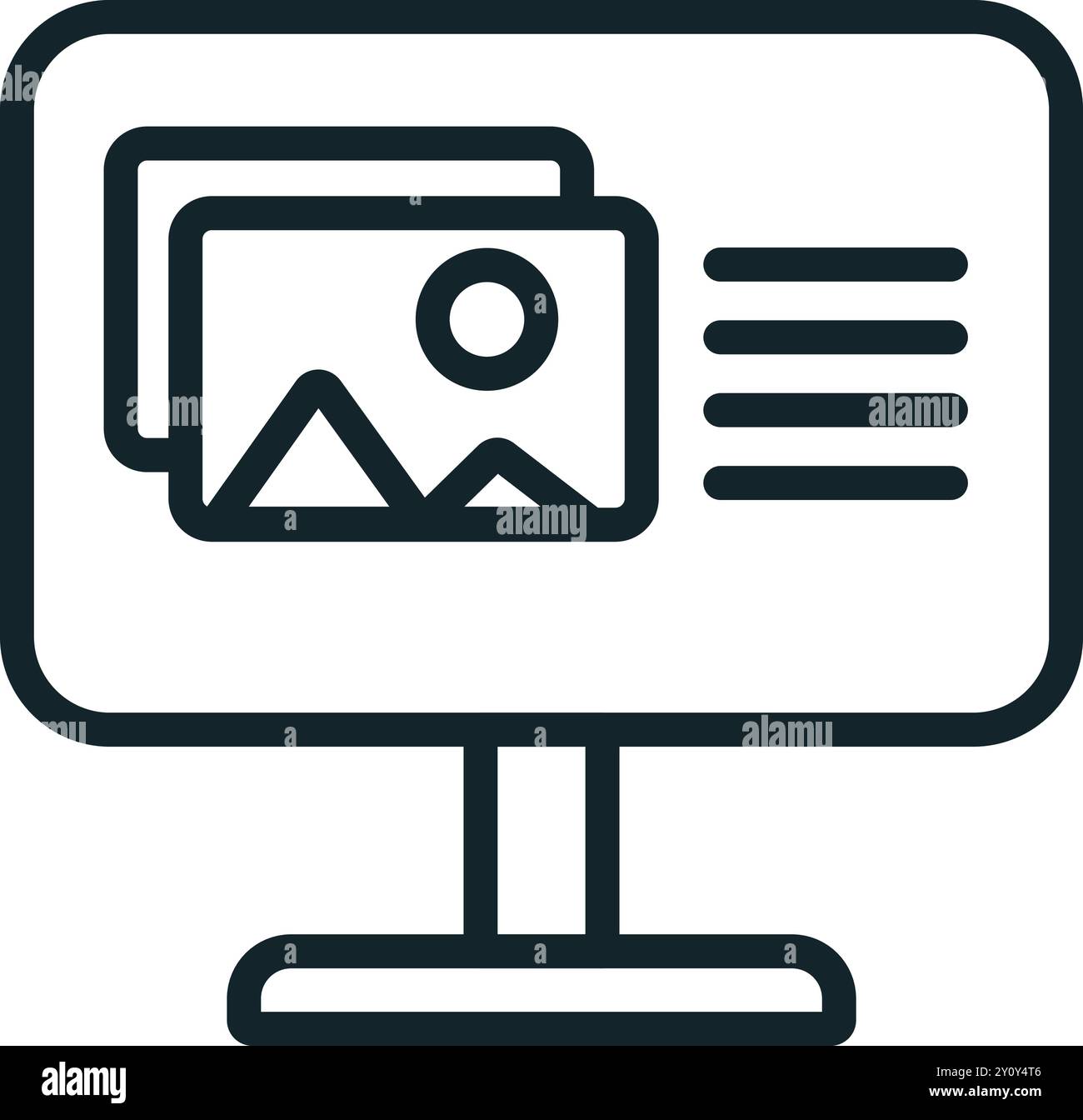 Online learning platform displaying educational content on computer ...