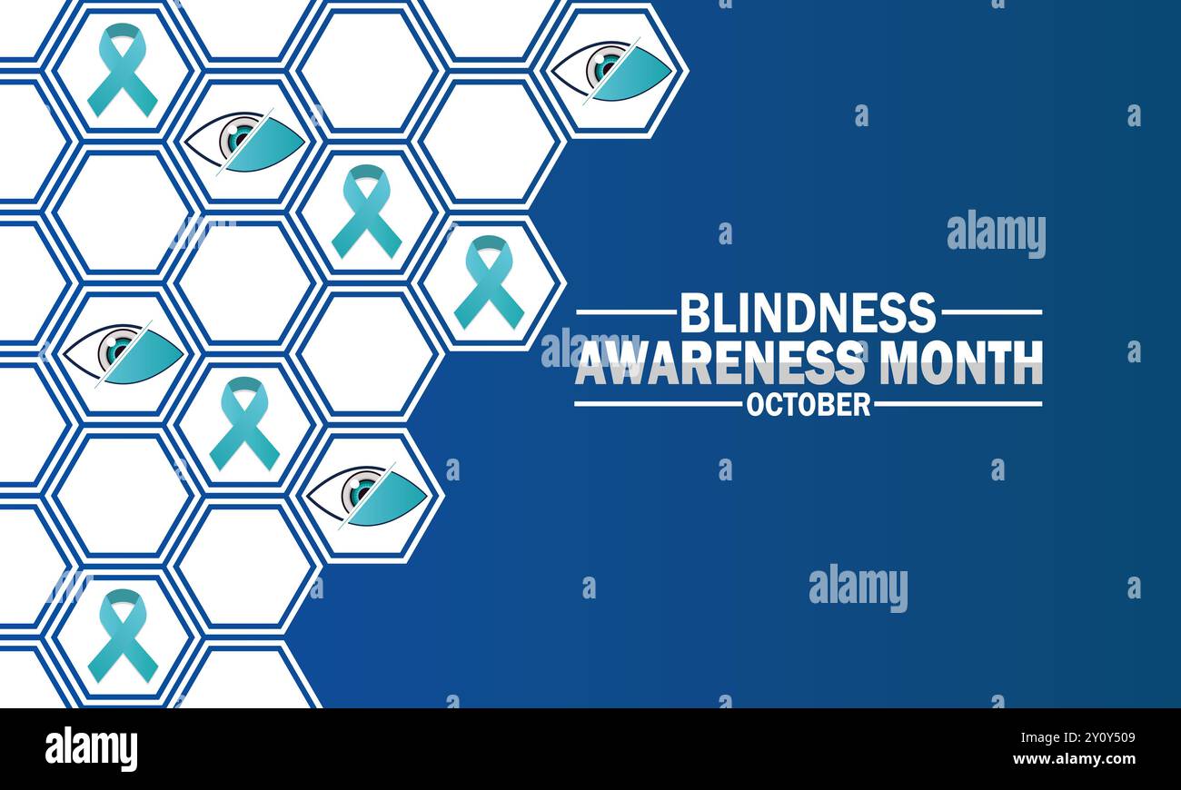 Blindness Awareness Month October wallpaper with shapes and typography ...