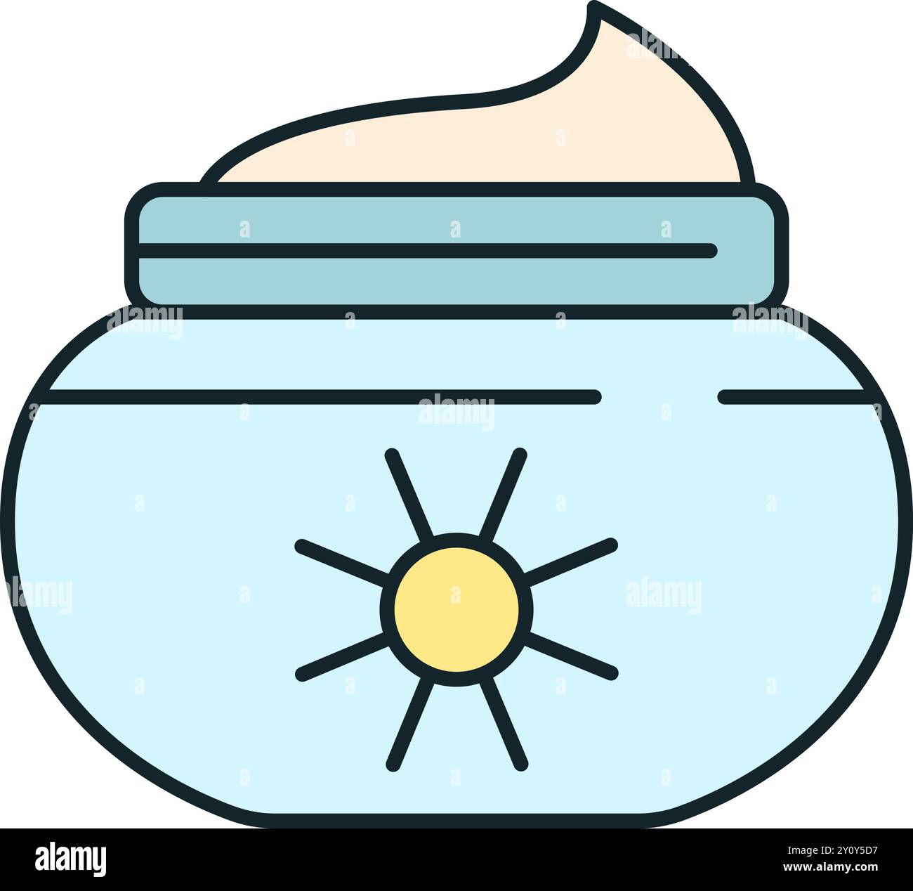 Sun protection cream jar for protecting skin from sun rays Stock Vector ...