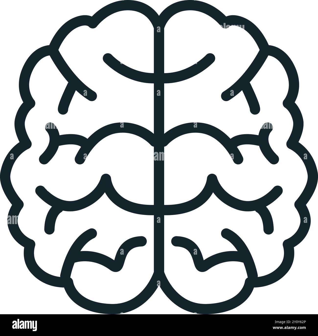 Human brain drawing representing thinking process Stock Vector Image ...
