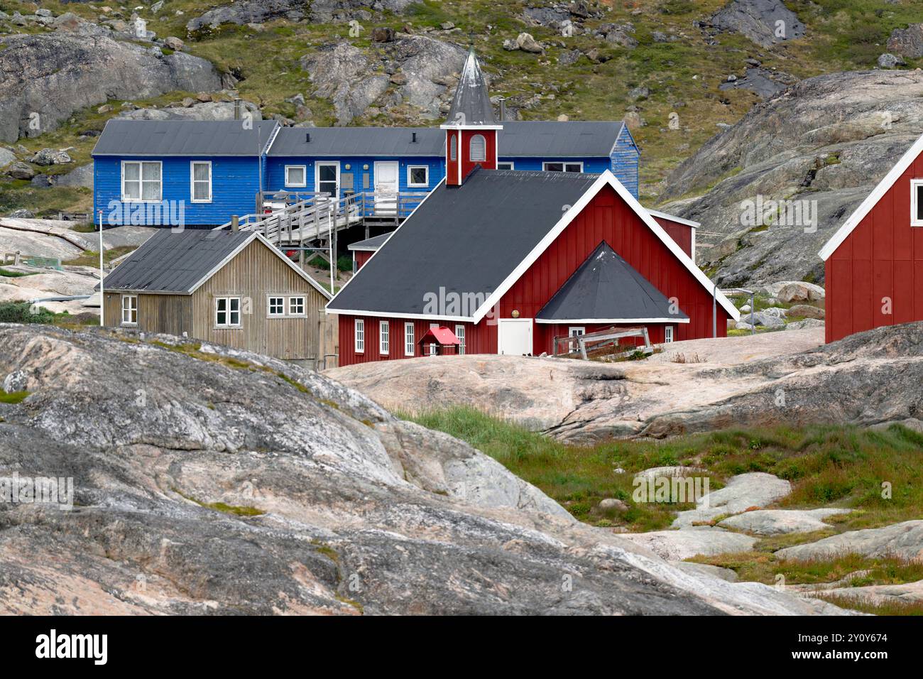 The remote village of aappilattoq is virtually inaccessible by land ...