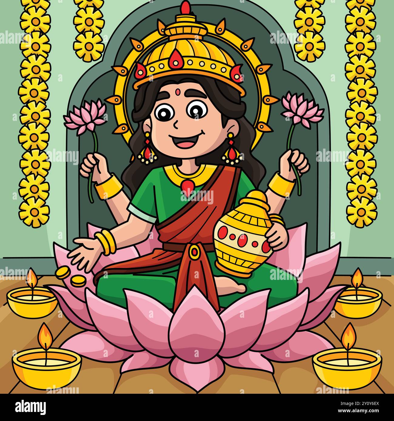 New lakshmi art Stock Vector Images - Alamy
