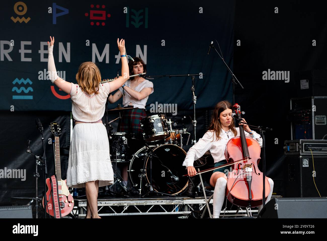 THE NEW EVES, CONCERT, 2024: Violet Farrer dancing, Ella Russell flute and Nina Winder-Lind ...