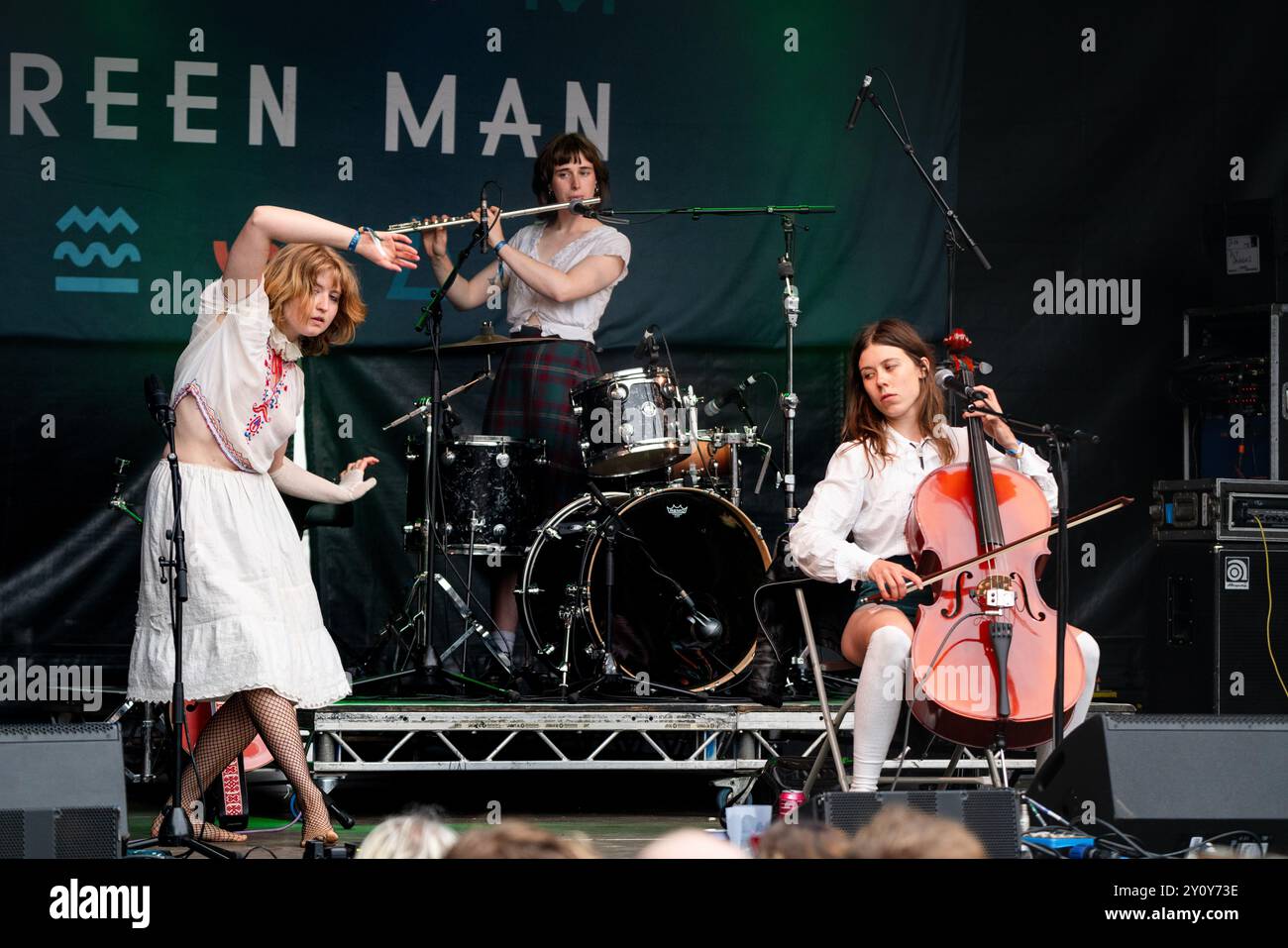 THE NEW EVES, CONCERT, 2024: Violet Farrer dancing, Ella Russell flute and Nina Winder-Lind ...