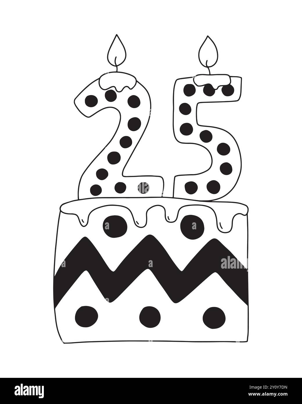 Number 25 birthday party Stock Vector Images - Alamy