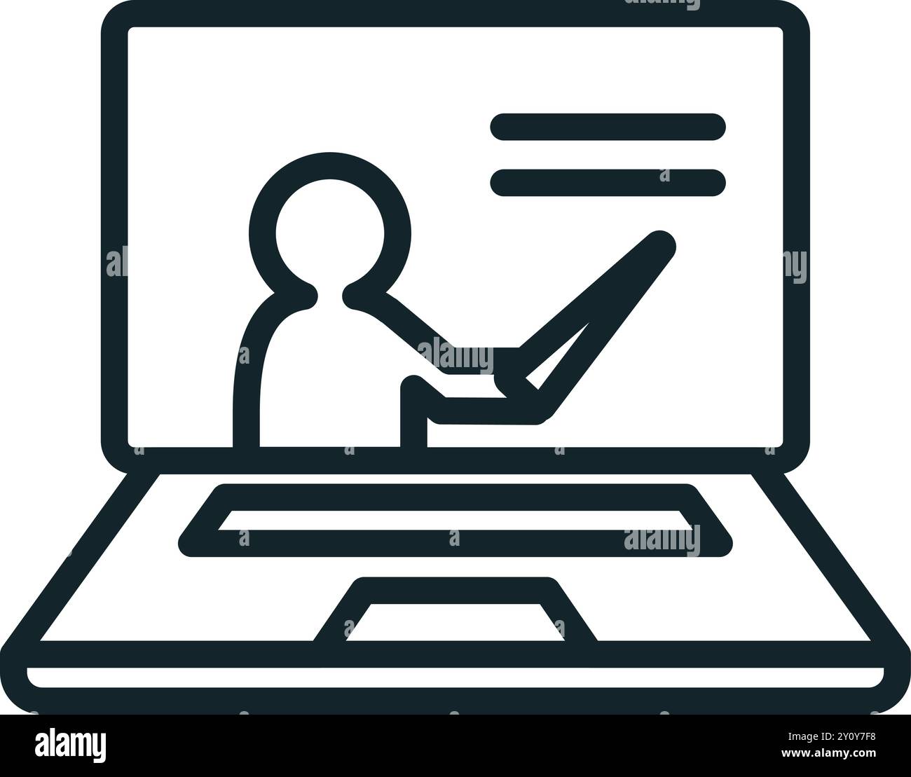 Teacher explaining on white Stock Vector Images - Alamy