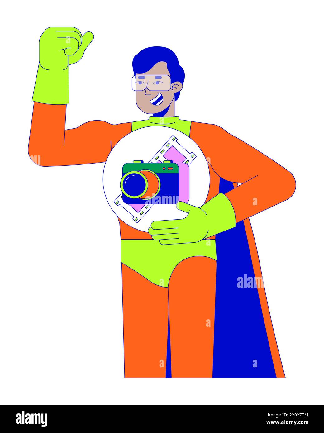 2d cartoon hero hi-res stock photography and images - Alamy