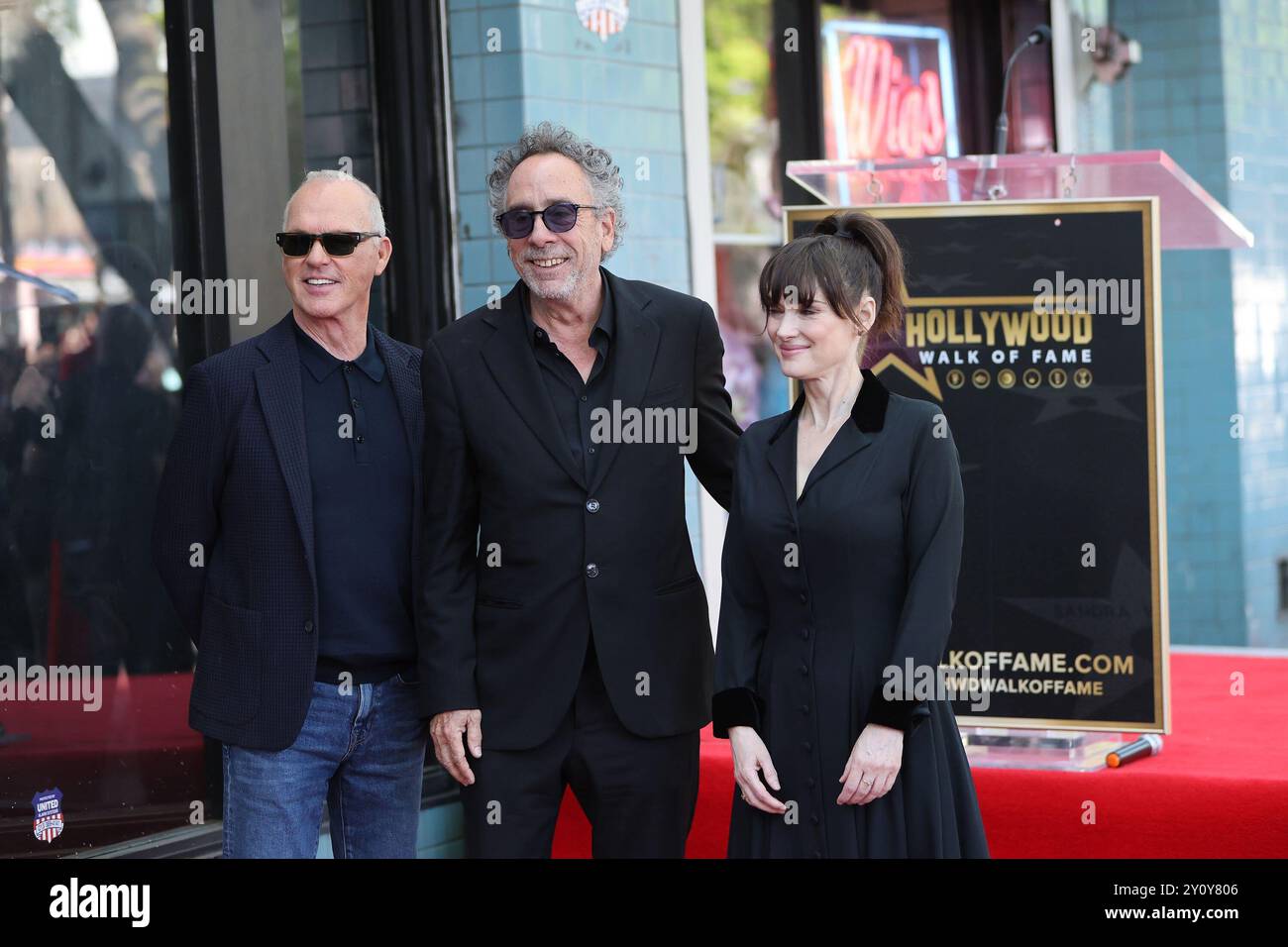 Michael Keatonm Tim BUrton, Winona Ryder Photo Call for Star on the ...