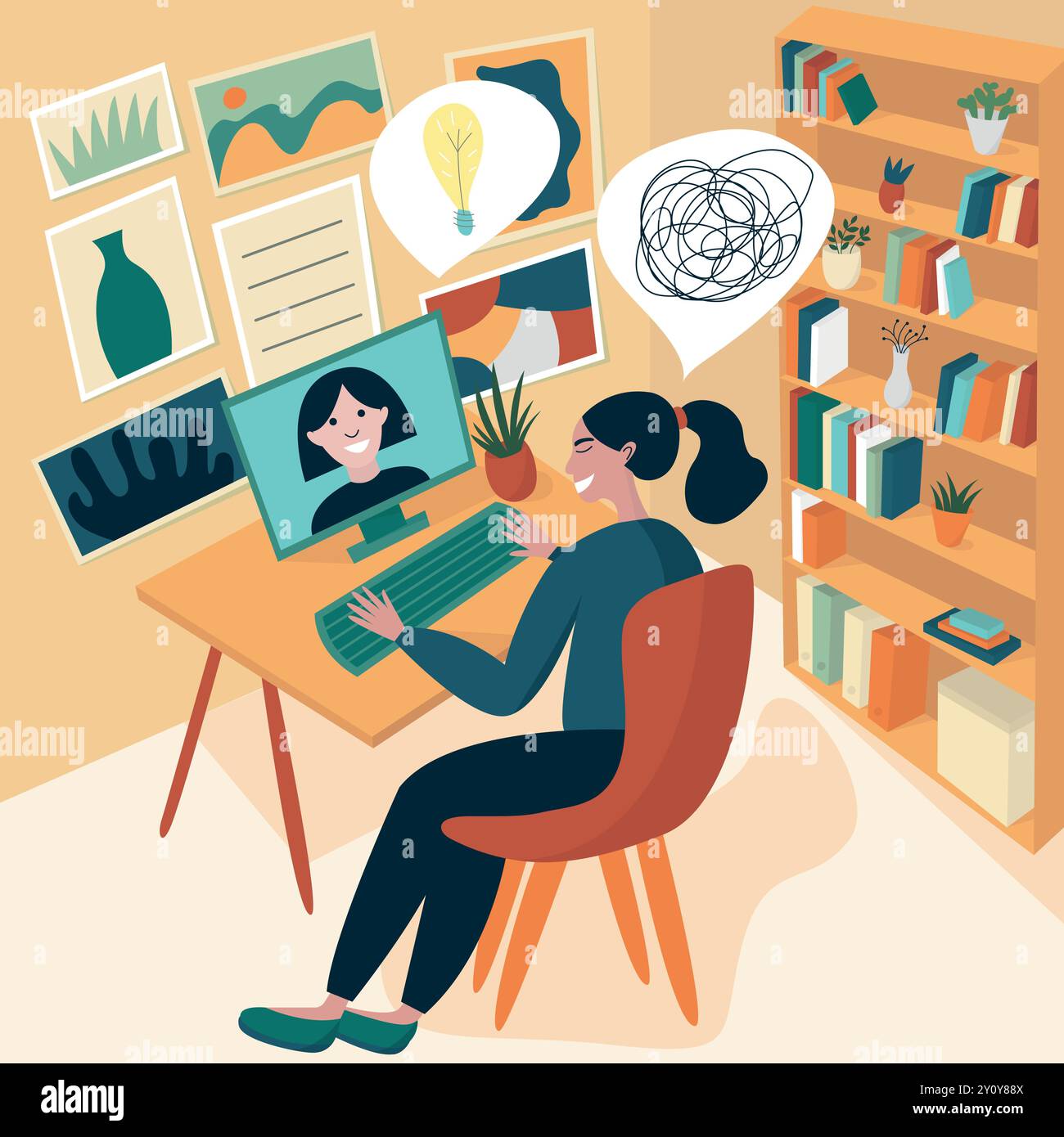 Speech therapy session Stock Vector Images - Alamy